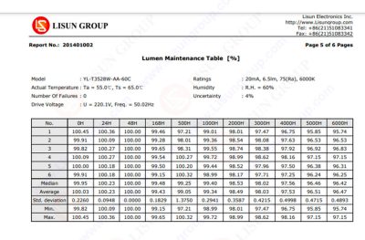 LM-80, LM-84, TM-21, TM-28 LED Lumen Maintenance Optical Aging Test - LISUN
