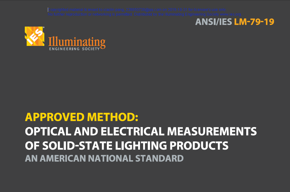 Comparative Evaluation between ANSI / IES Standards LM-79-19 and ANSI ...
