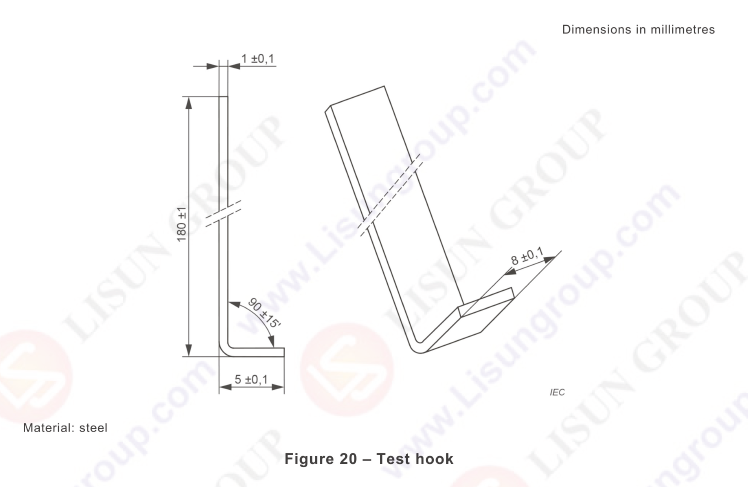 IEC 62368-1 Figure 20 Test Hook - LISUN