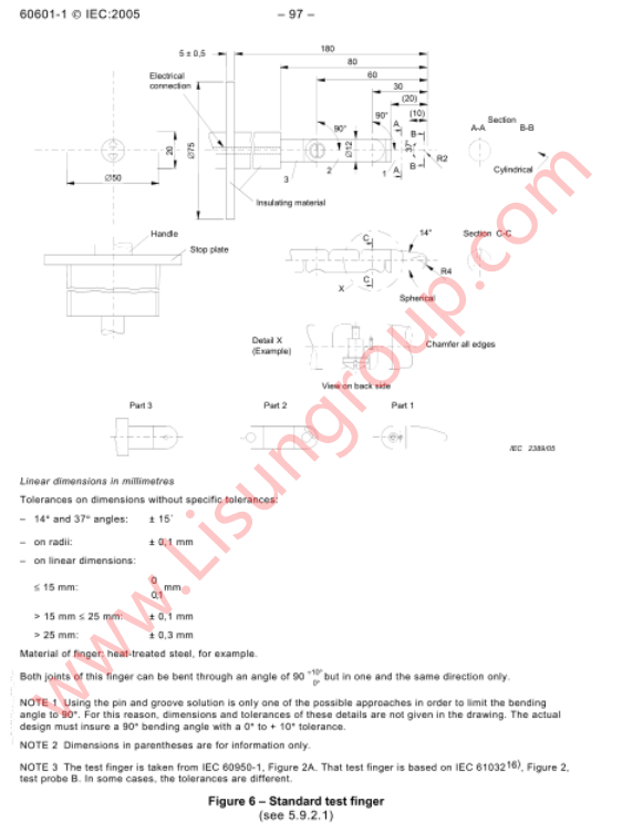 IEC 60601 Standard Articulated Test Probe with 30N Thrust - LISUN